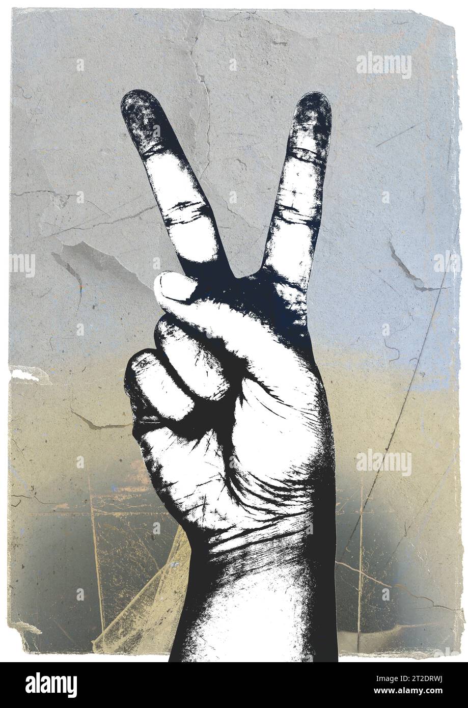 Stop war propaganda poster peace hand finger sign design No to War Say ...