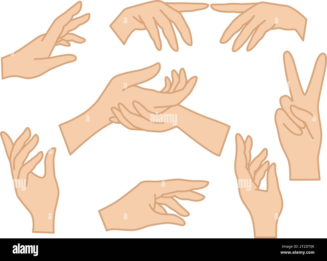 Realistic human hands isolated on white background Stock Vector Image ...