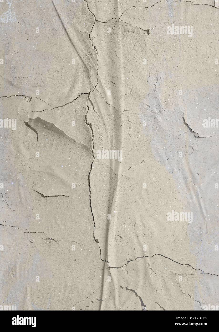 grunge folded paper on wall overlay effect, sticky scratch textures ...