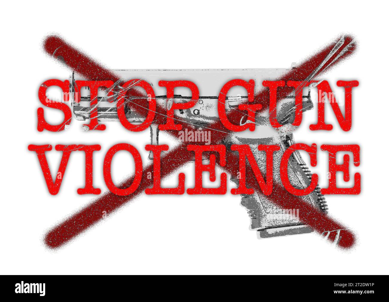stop gun violence poster for no gun campaign, gun crossed for protester ...