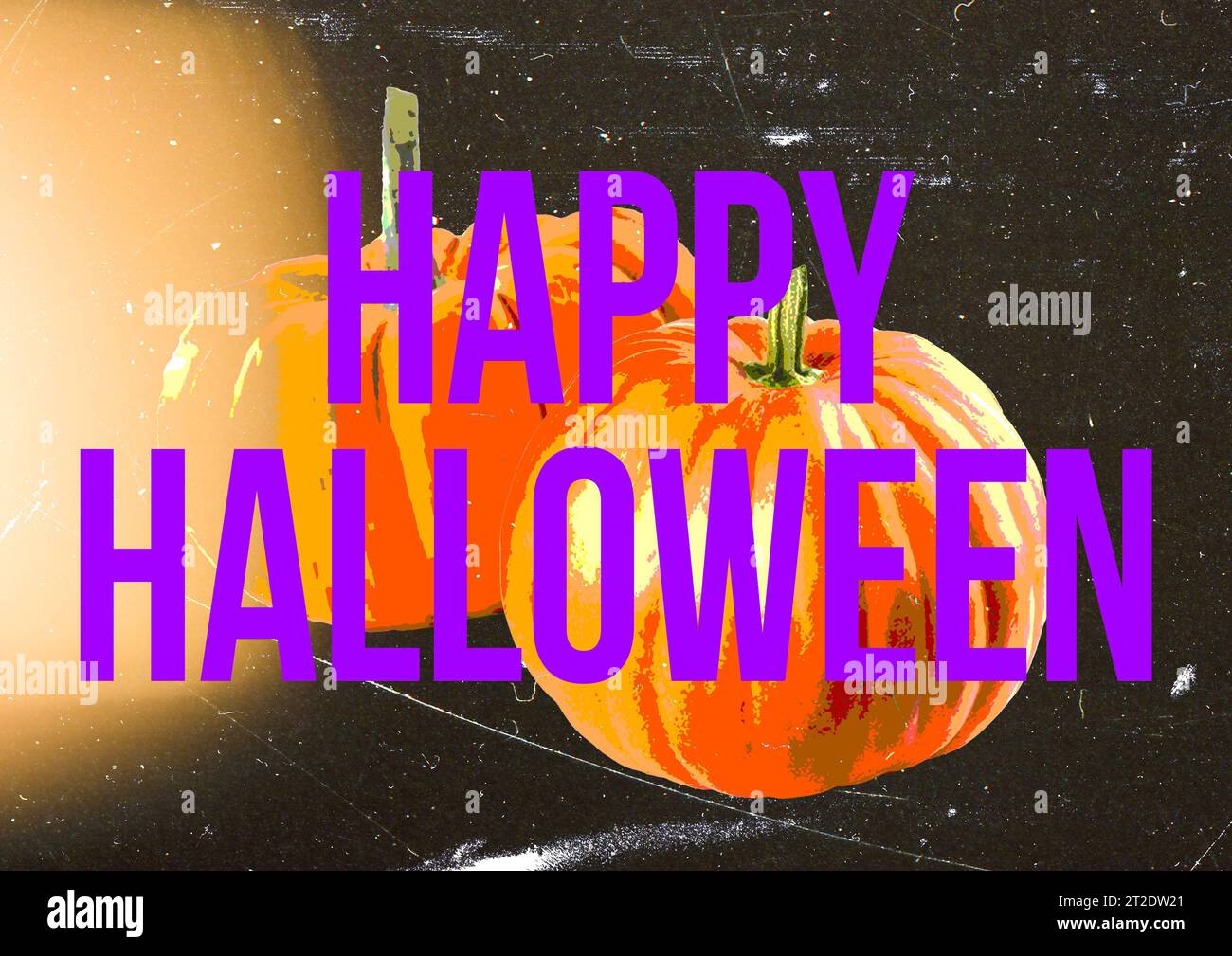 Halloween vertical background with pumpkin, graveyard, haunted skull ...