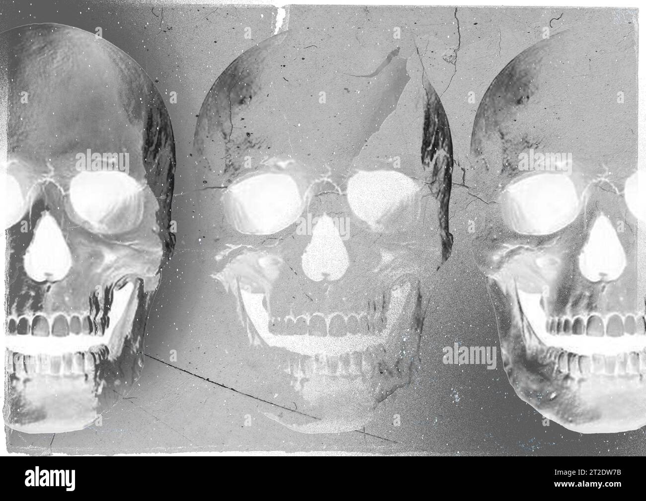 Halloween vertical background with pumpkin, graveyard, haunted skull ...