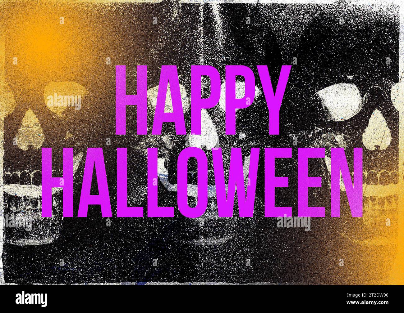 Halloween vertical background with pumpkin, graveyard, haunted skull ...