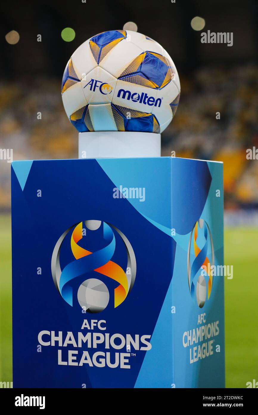 MoltenÕs ball is pictured prior the Al Nassr FC (KSA) vs FC Istiklol ...