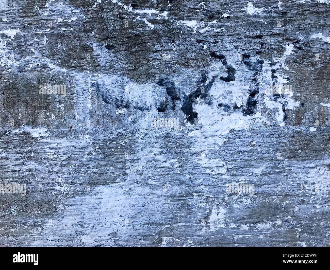 The texture of the old gray concrete cement plaster wall with cracks ...