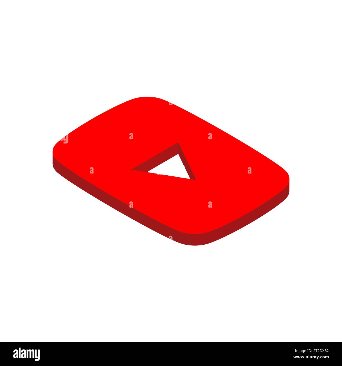 Youtube social media app icon. 3D isometric vector illustration Stock ...