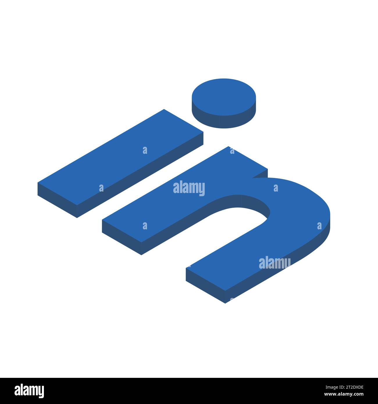 LinkedIn social media app icon. 3D isometric vector illustration Stock ...
