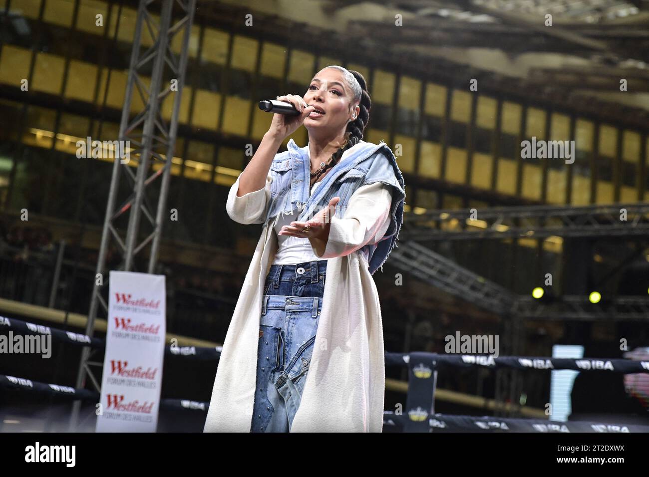 Paris, France. 18th Oct, 2023. Algerian-Canadian singer Zaho performs ...