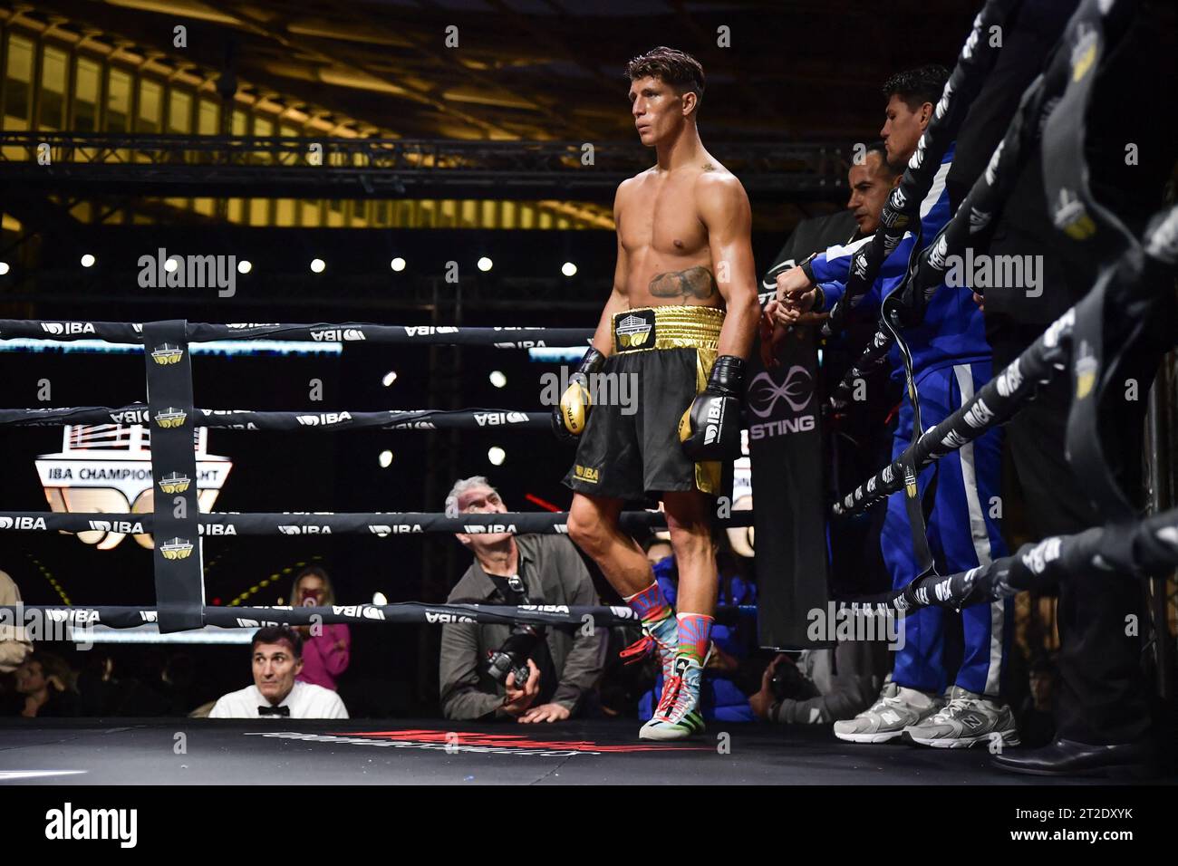 Dutch boxer Gradus Kraus stands up before challenging Croat boxer ...
