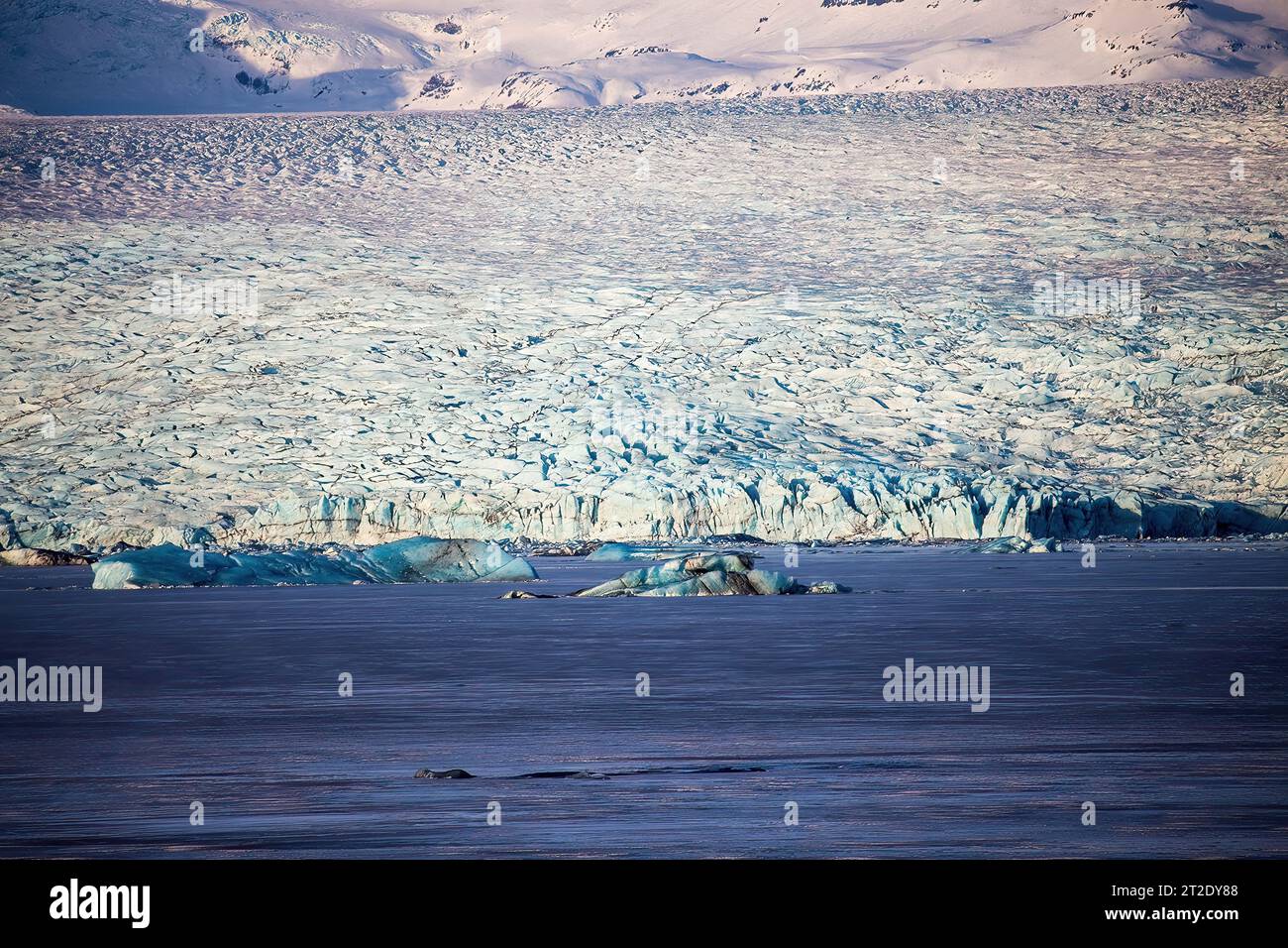 Green glacier retreating Stock Photo - Alamy