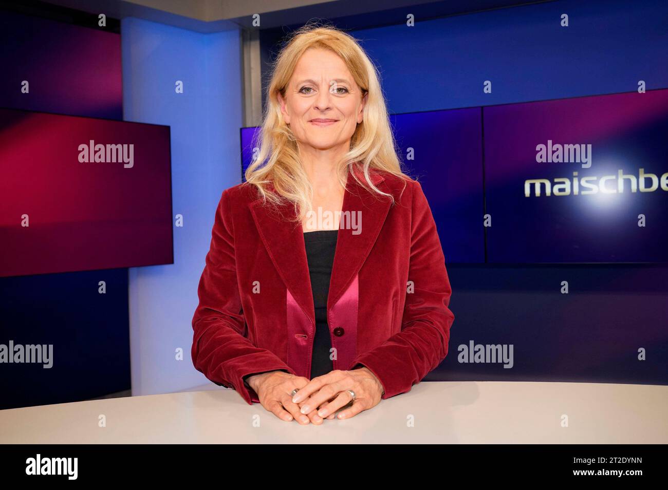 Kristina Dunz in der ARD-Talkshow maischberger im Studio Berlin ...