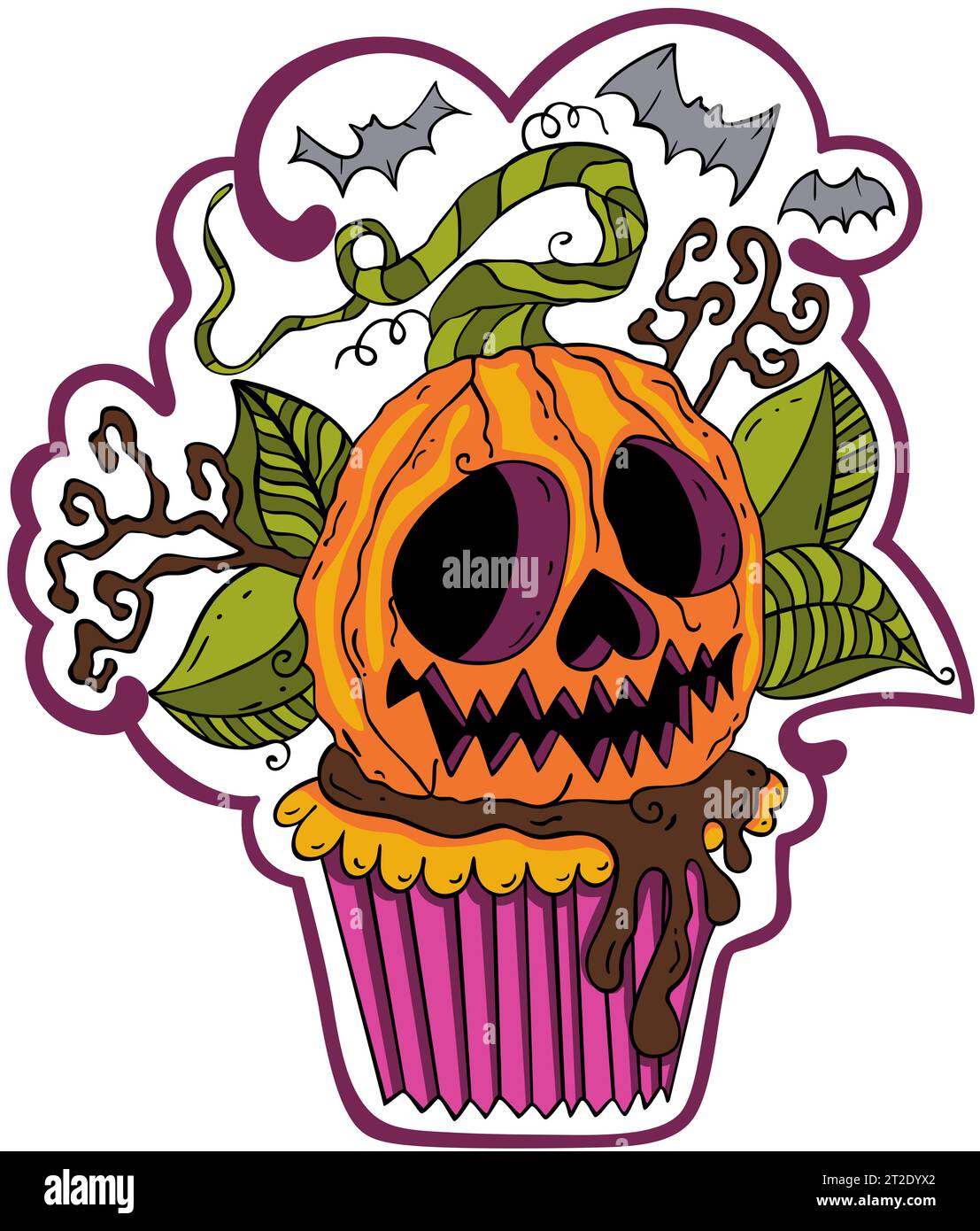 Funny halloween cupcake candy Cut Out Stock Images & Pictures - Alamy