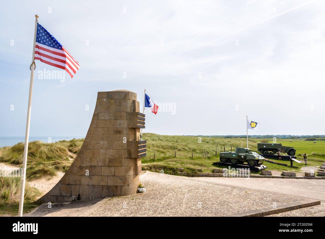 Memorial to the landing of the Allied forces and French 2nd Armored ...