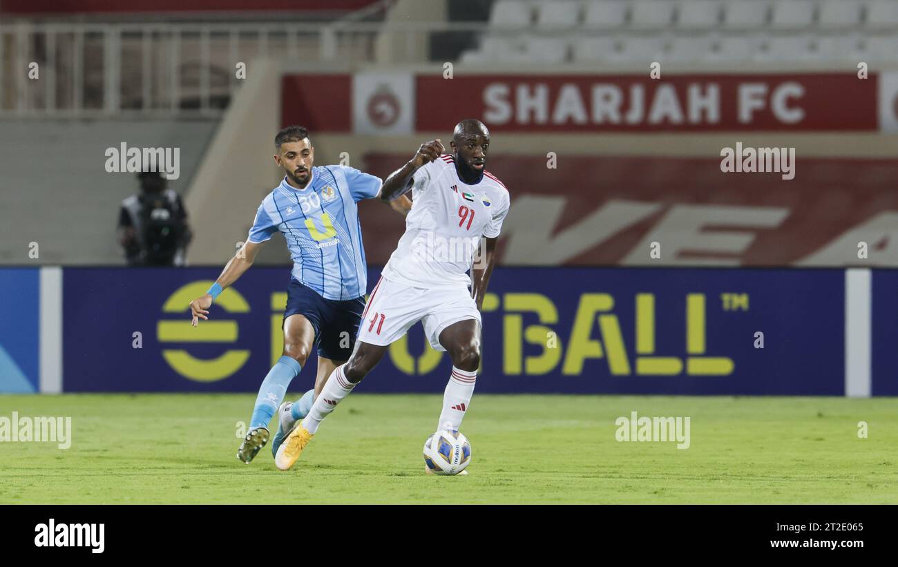Moussa Marega #91 of Sharjah FC in action during the Sharjah FC (UAE ...