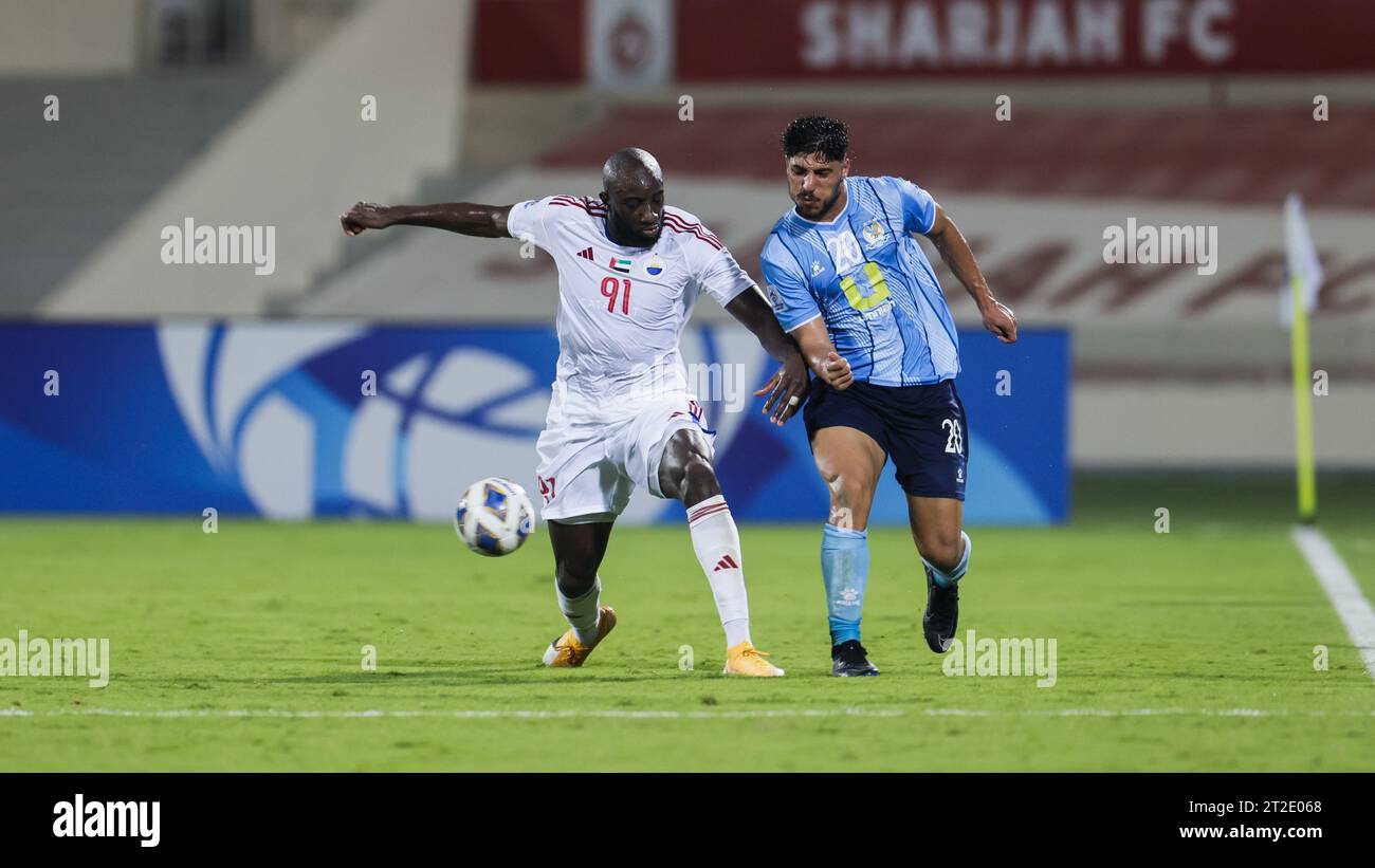Moussa Marega #91 of Sharjah FC in action during the Sharjah FC (UAE ...