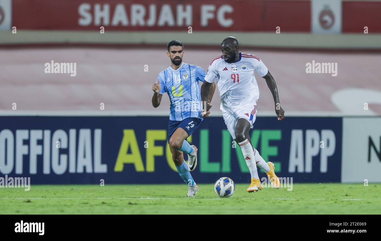 Moussa Marega #91 of Sharjah FC in action during the Sharjah FC (UAE ...