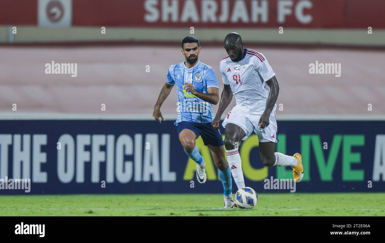 Moussa Marega #91 of Sharjah FC in action during the Sharjah FC (UAE ...