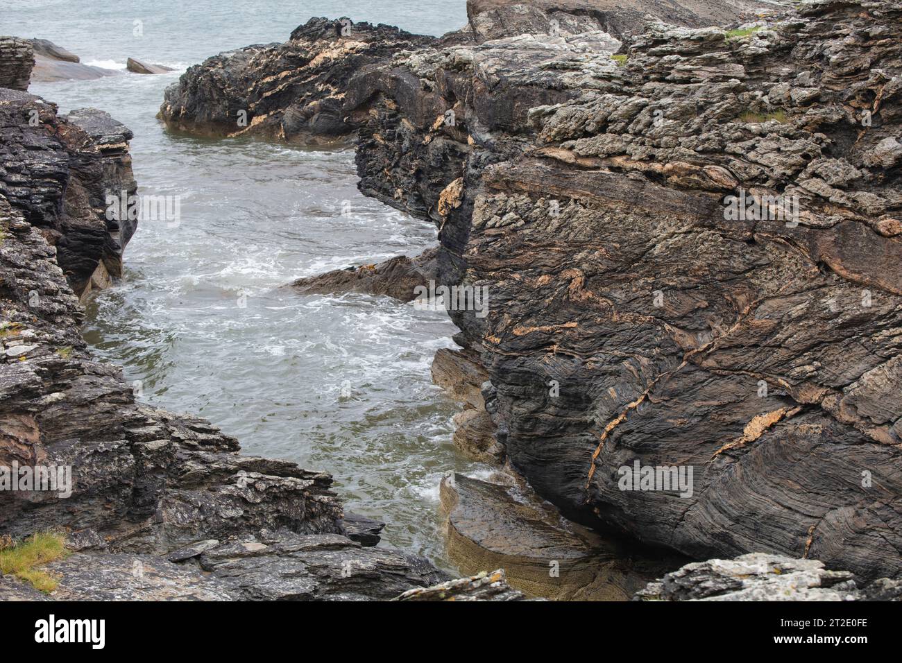 Spectacular gullies, arches and sea stacks characterise the coastline ...