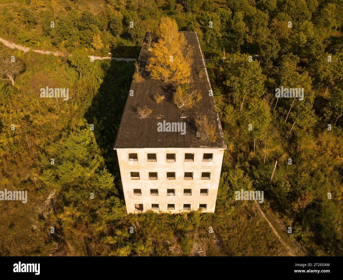 Abandoned residental area and buildings. It looks like Ghost town of ...