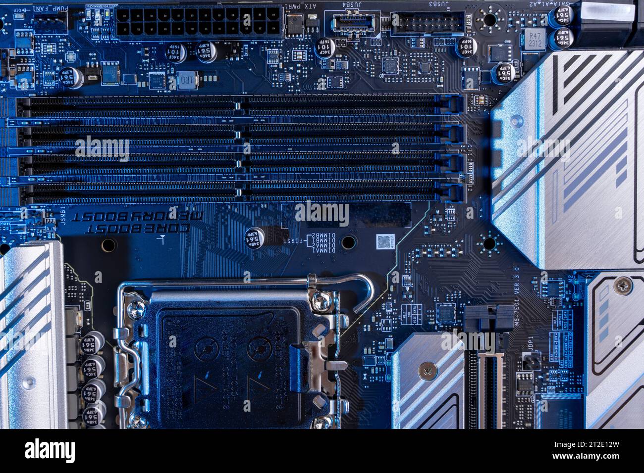 modern powerful and fast motherboard with connectors for HDMI and USB ...