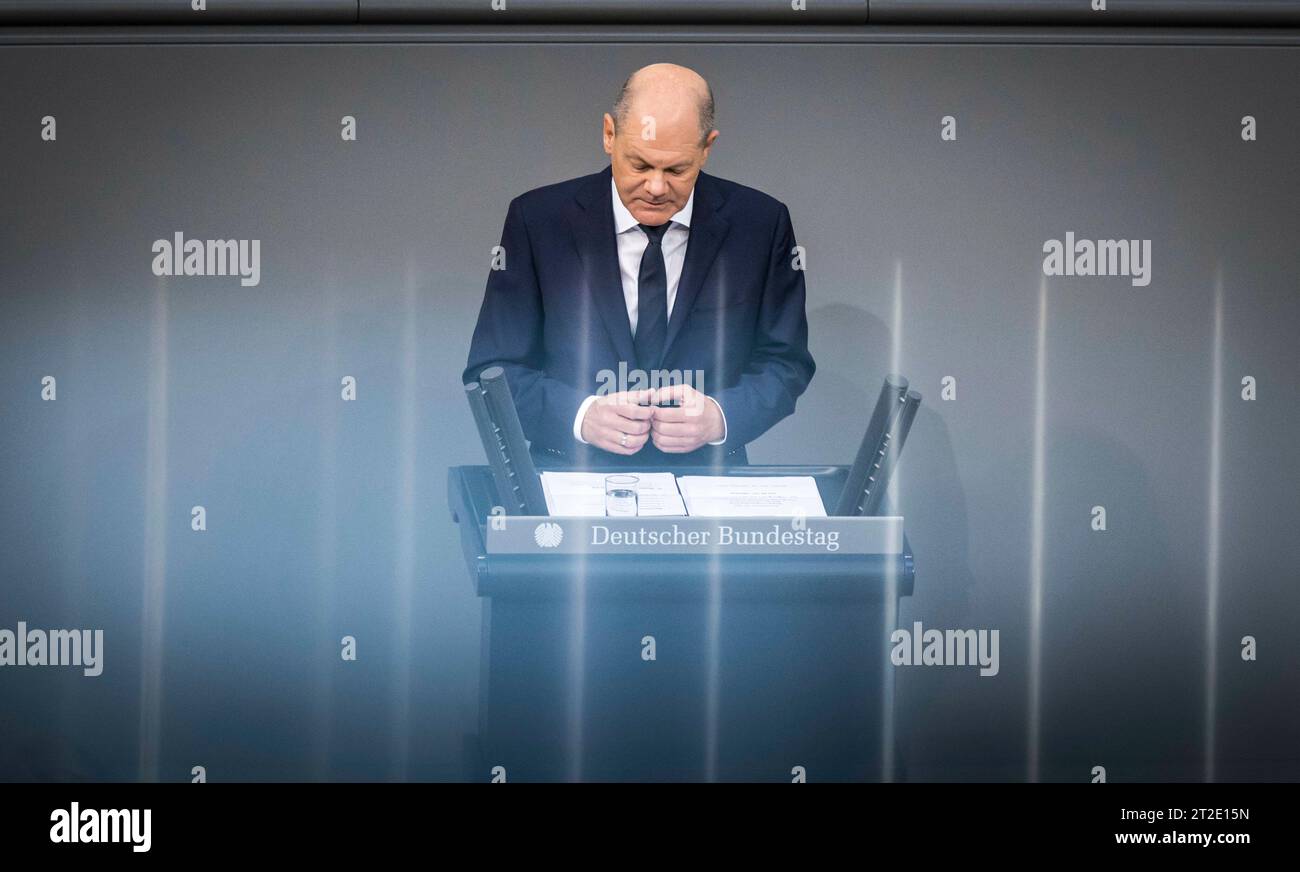 Government declaration in the Bundestag by Olaf Scholz (SPD), Federal ...