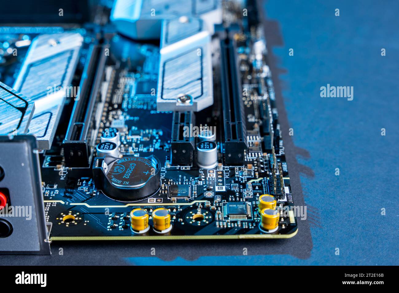 modern powerful and fast motherboard with connectors for HDMI and USB ...