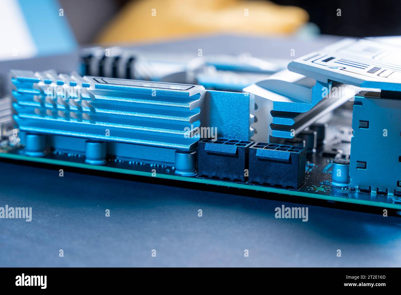 modern powerful and fast motherboard with connectors for HDMI and USB ...