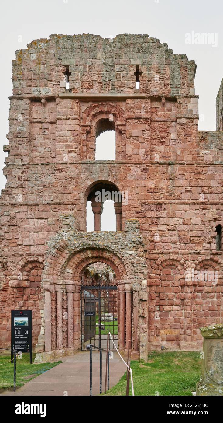 Ruins of the Priory, built in the twelfth century by monks from Durham ...