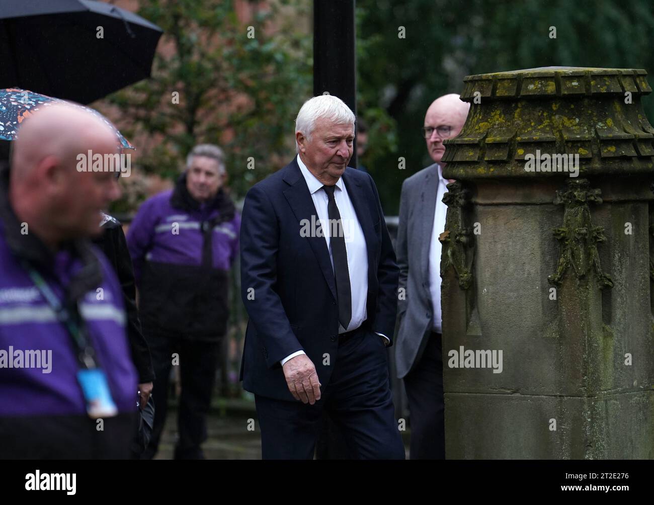 Mike Summerbee ahead of a funeral service for former Manchester City ...