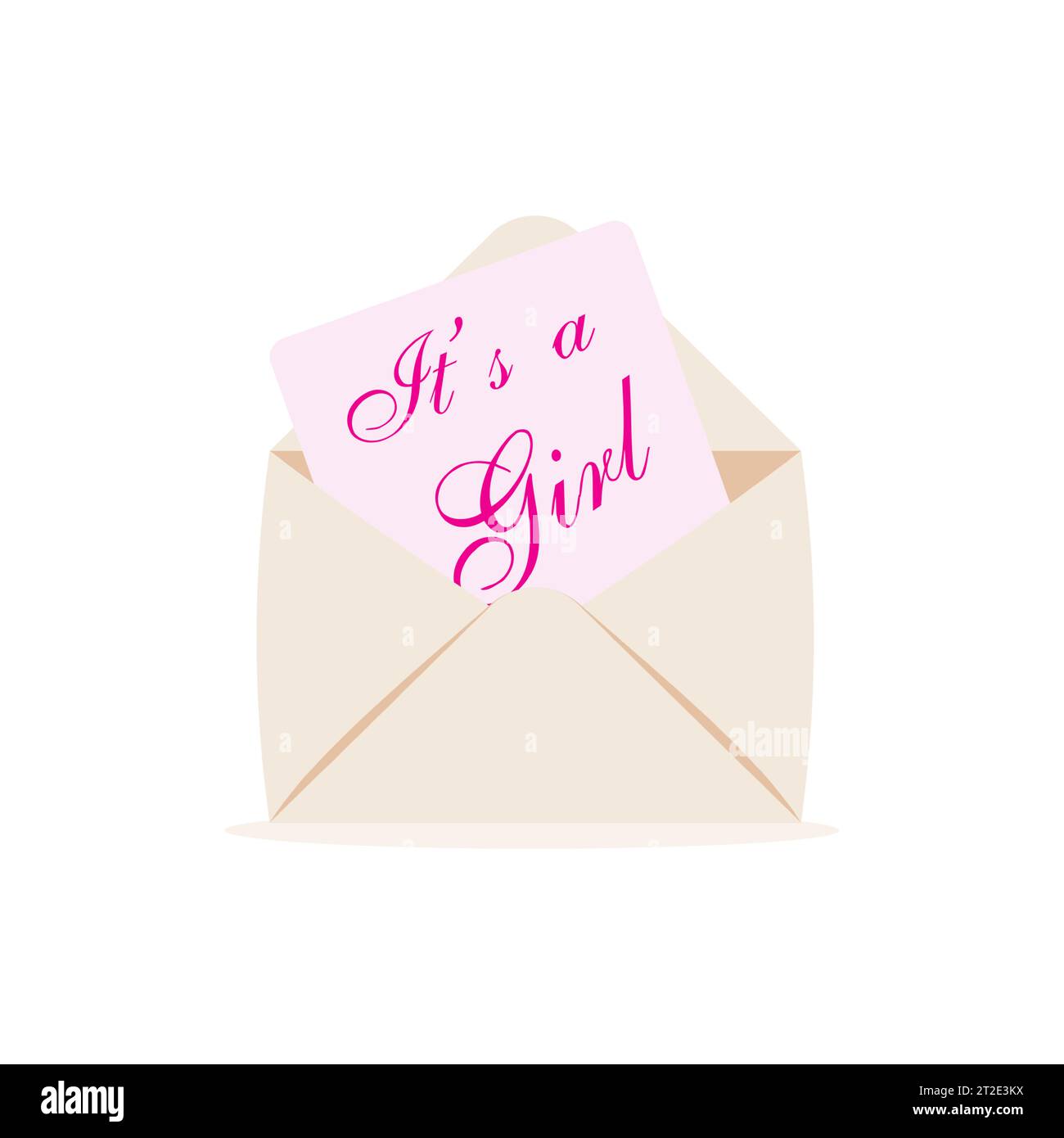 Birth announcement baby girl. Baby announcement card. Congratulation ...