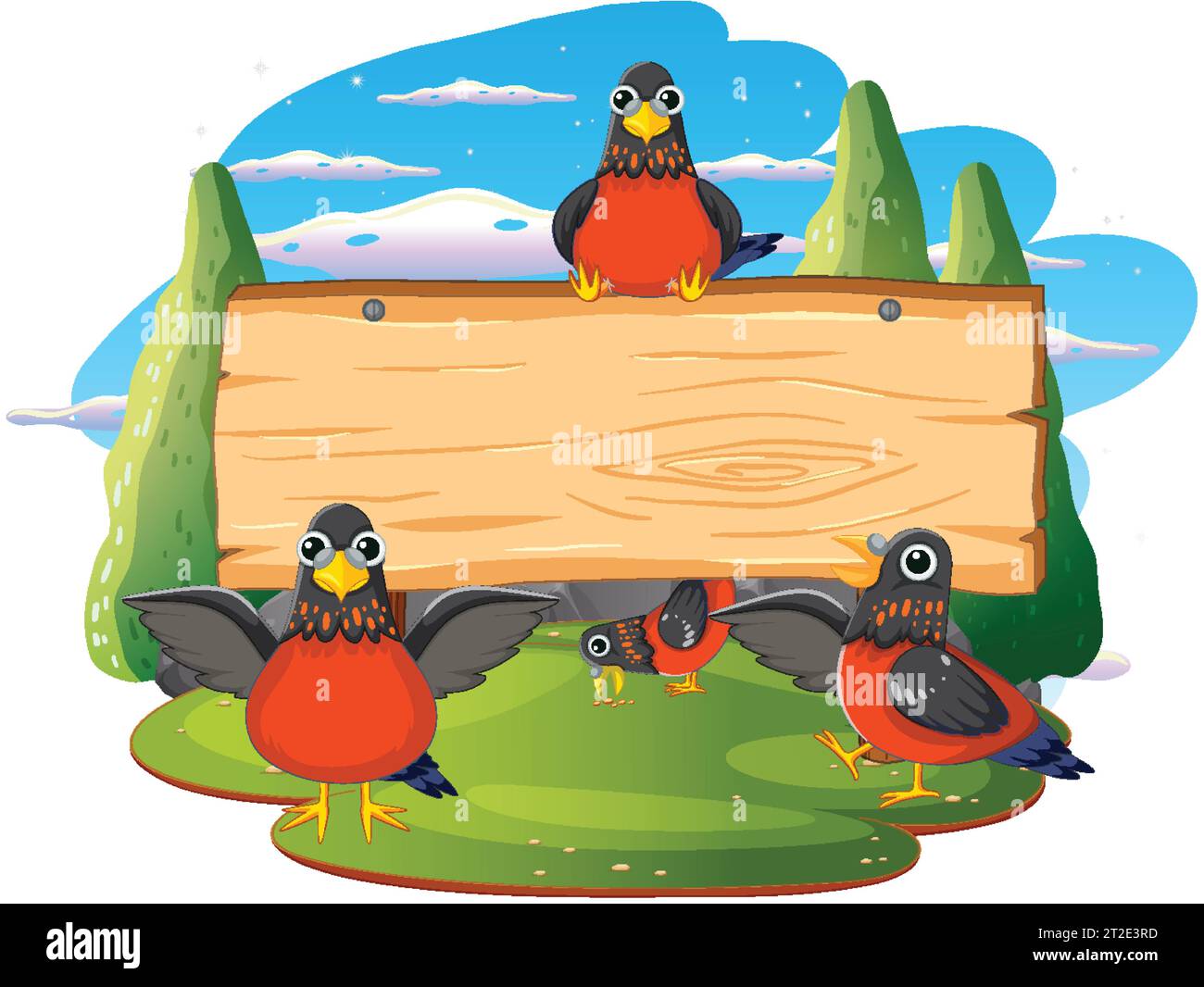 Surrounded by pigeons Stock Vector Images - Alamy