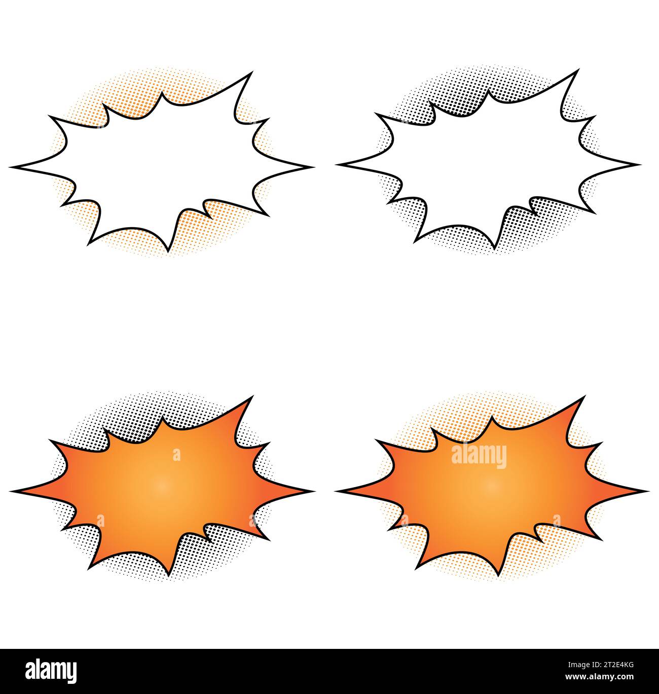 Comic speech bubbles halftone shadows Stock Vector Images - Alamy