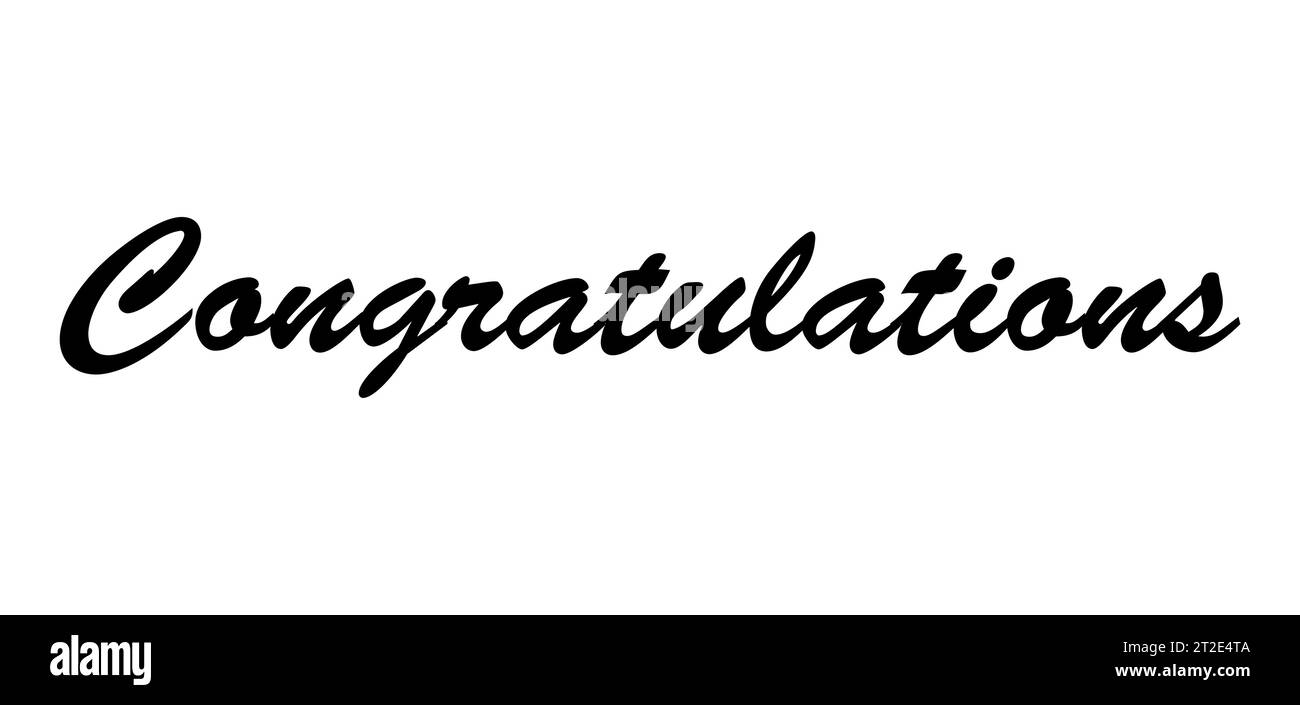 Congratulations lettering greeting sign. Handwritten modern brush ...