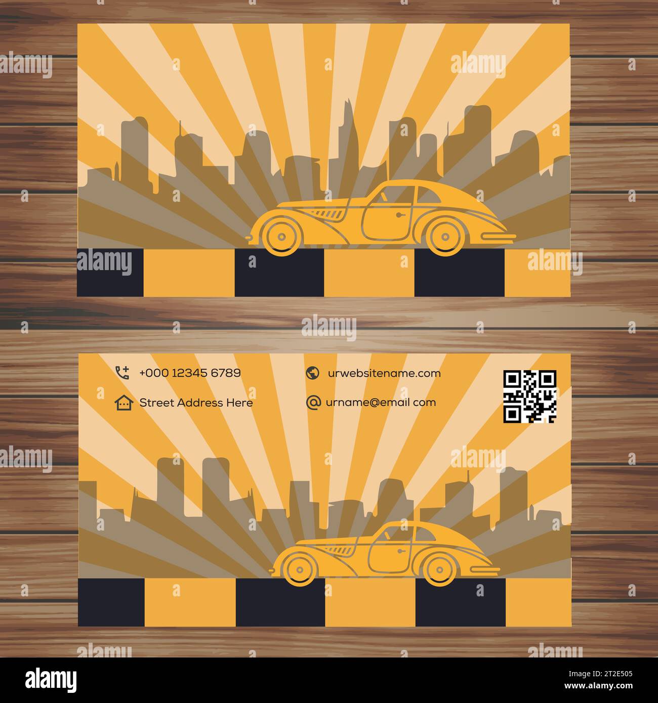 Orange Taxi. Retro Car for your design business card, banner, poster ...