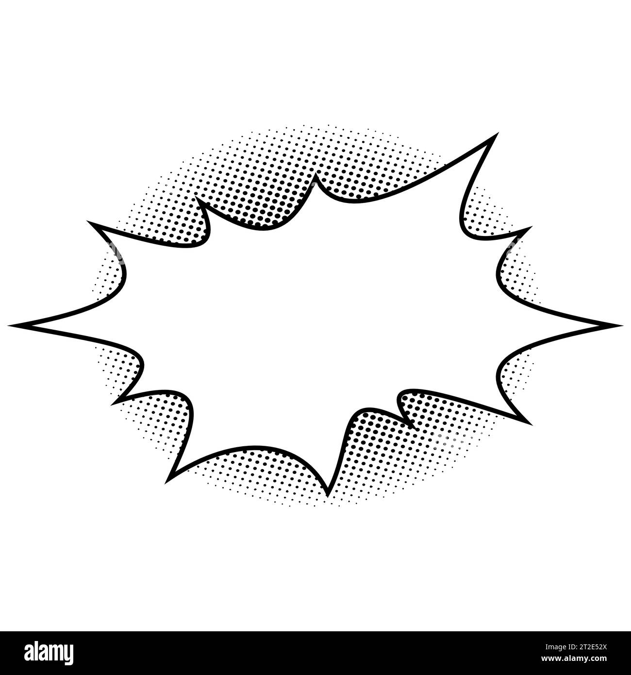 Retro Comic Speech Bubbles Set With Colorful Halftone Shadows On White