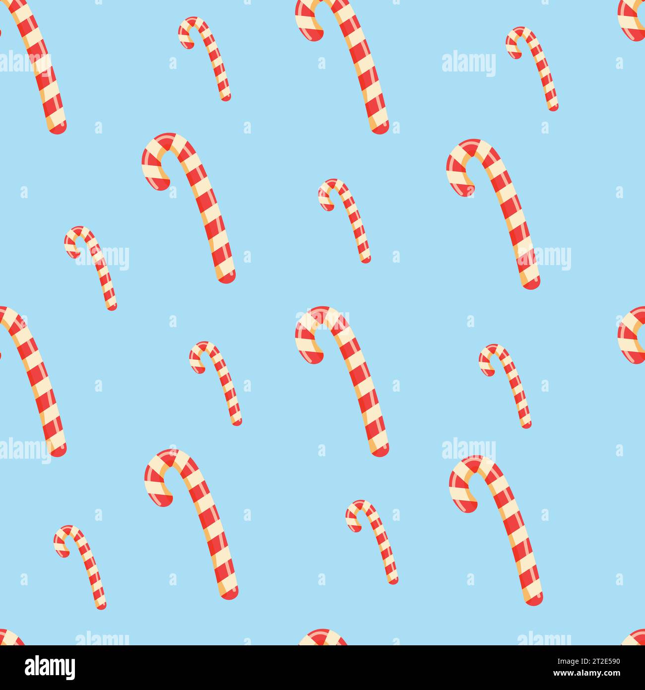 Christmas seamless blue pattern with candy canes. Background for ...