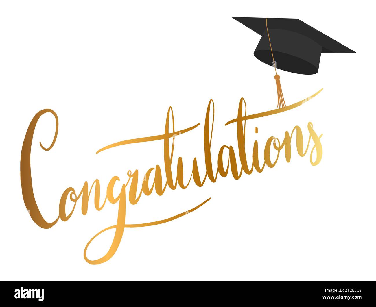 "Congratulations!" greeting sign. Congrats Graduated. Handwritten ...