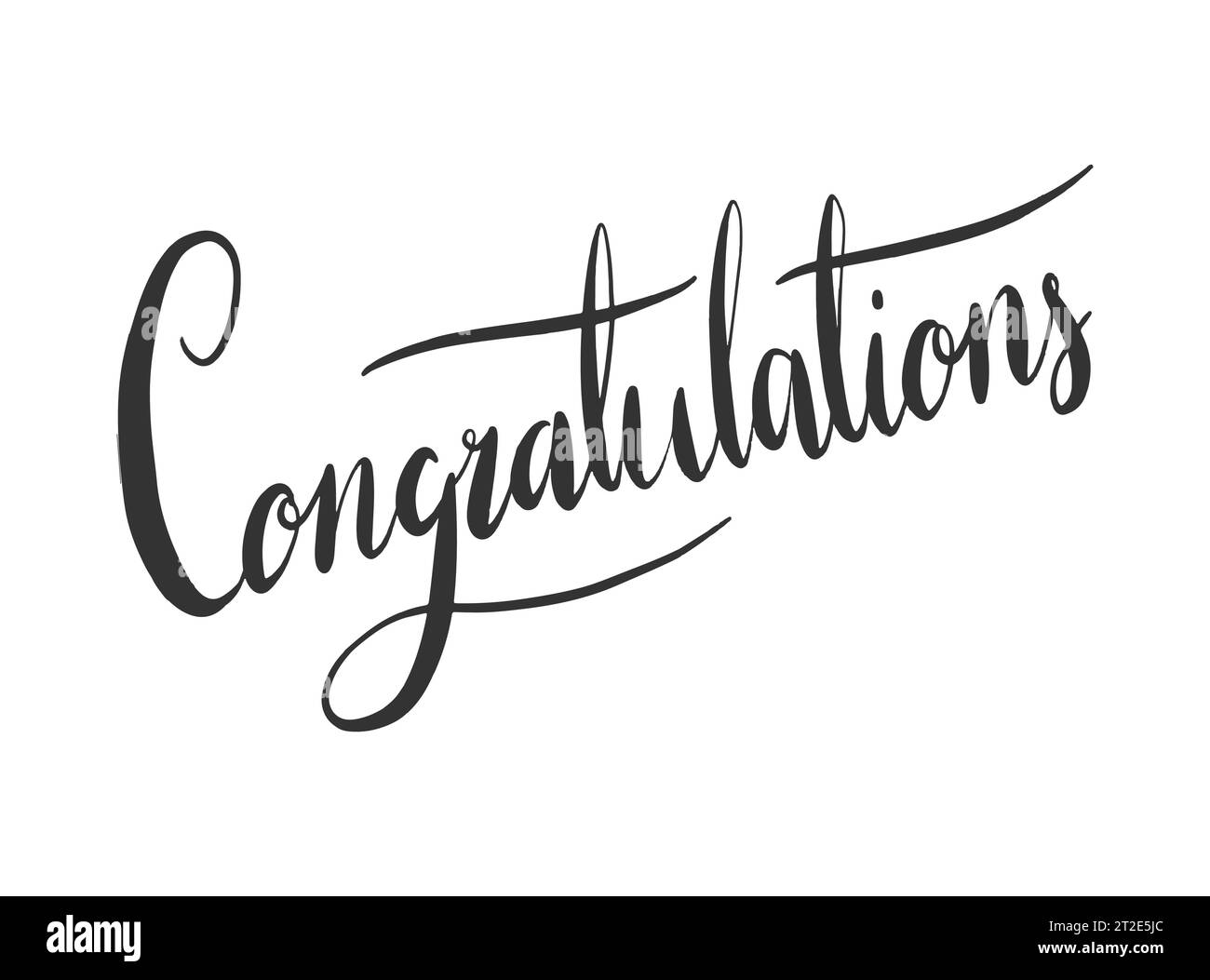 "Congratulations!" greeting sign. Congrats Graduated. Handwritten ...