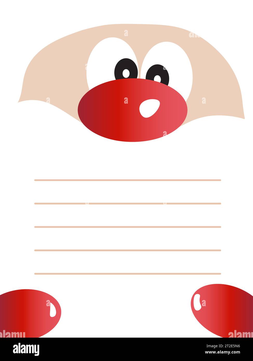 Empty wish list in Santa Claus hands.Christmas Greeting Card.Template ...