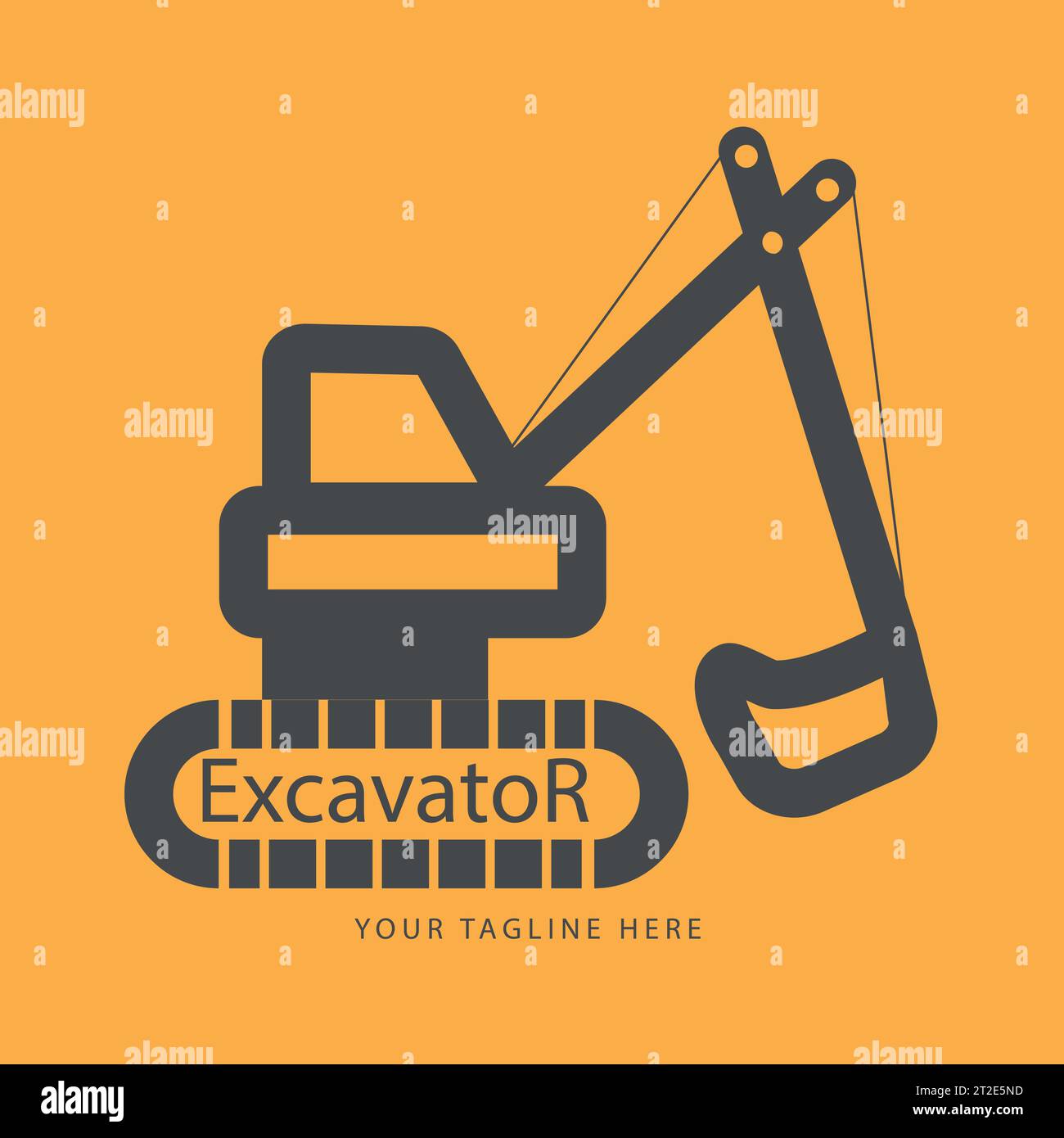 Excavator logo template vector. Heavy equipment logo vector for construction company. Creative ...