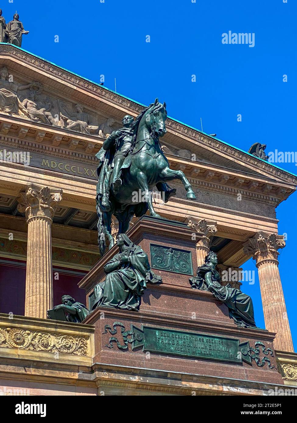 Statue of Friedrich Wilhelm IV outside Alte Nationalgalerie, Berlin ...