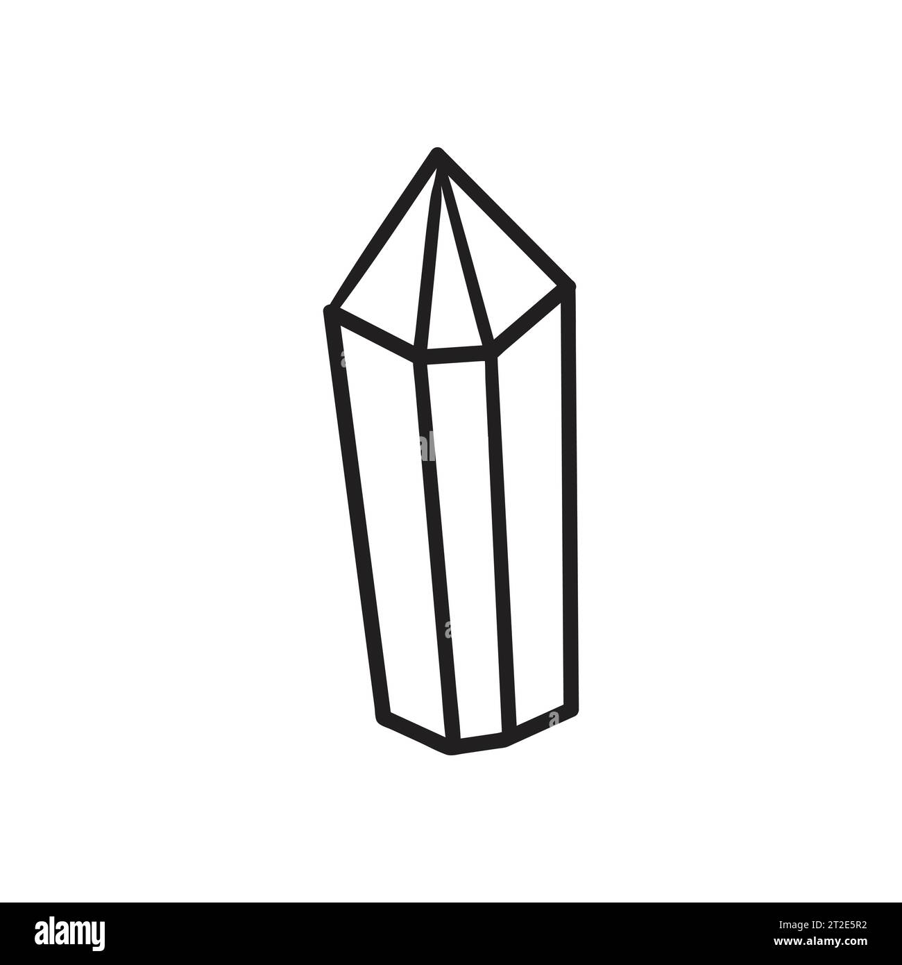 Doodle crystal. Doodle magic symbol. Diamond icon isolated on white ...