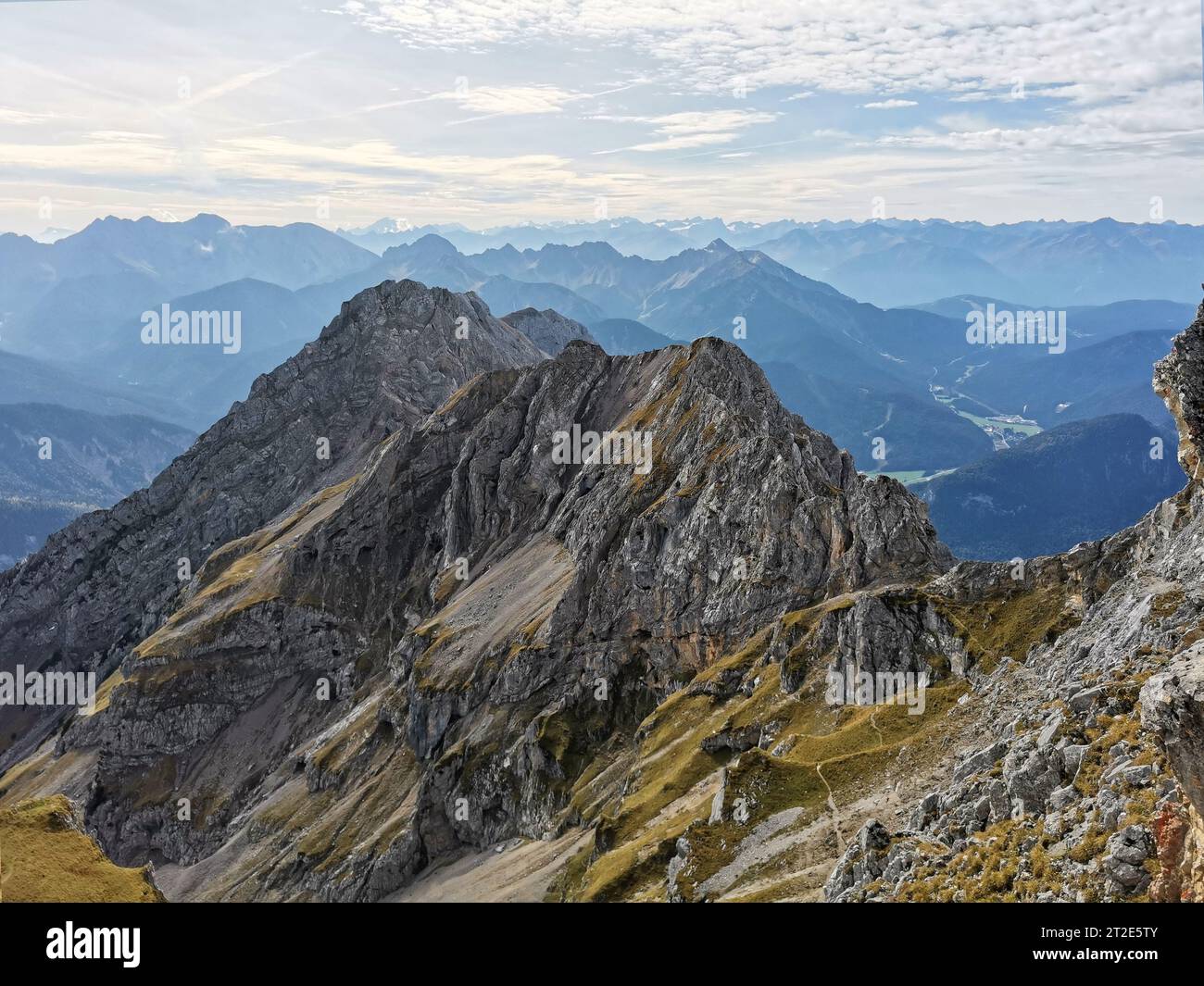 Beautiful panorama with Alps. European mountain range. Mountain ...