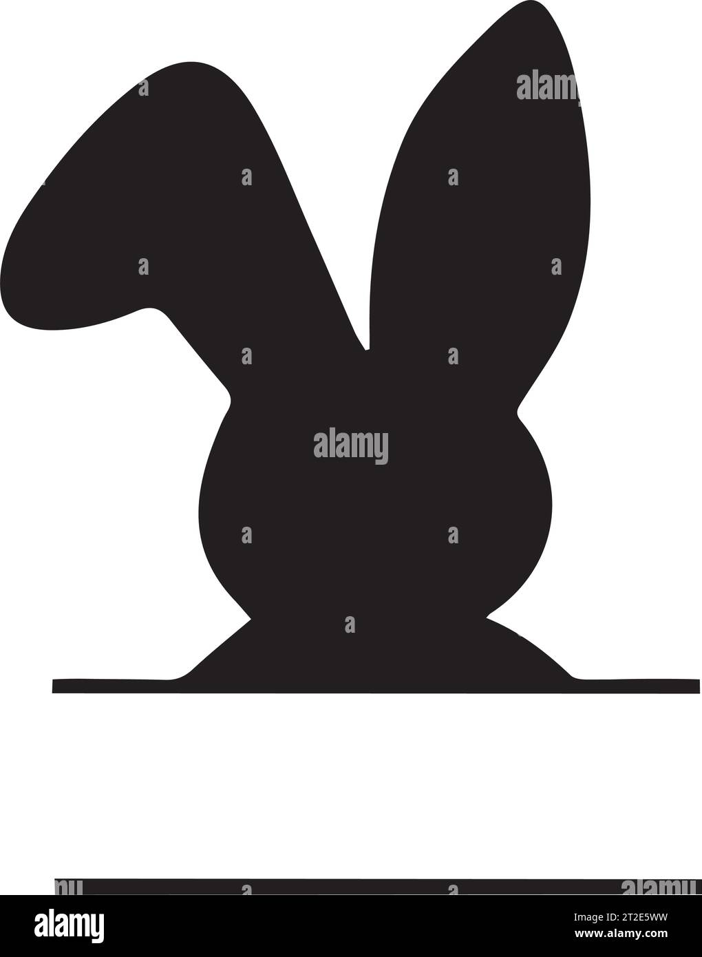 Easter bunny name frame. Split monogram design. Isolated white ...