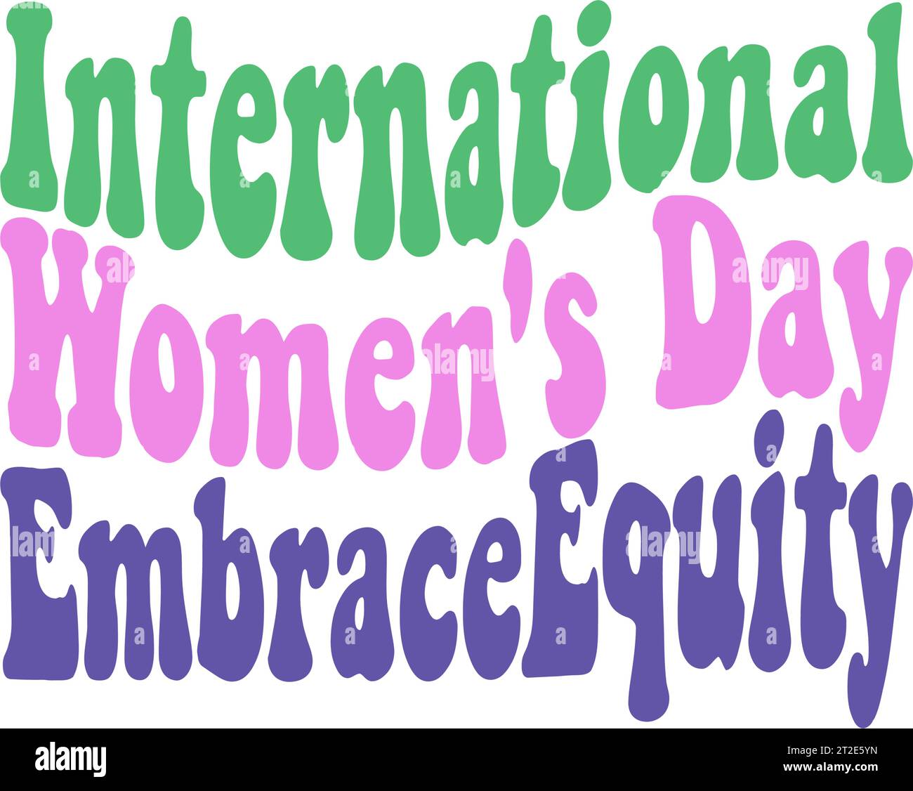 Embrace Equity is campaign theme of International Women's Day 2023. Vector illustration Stock ...