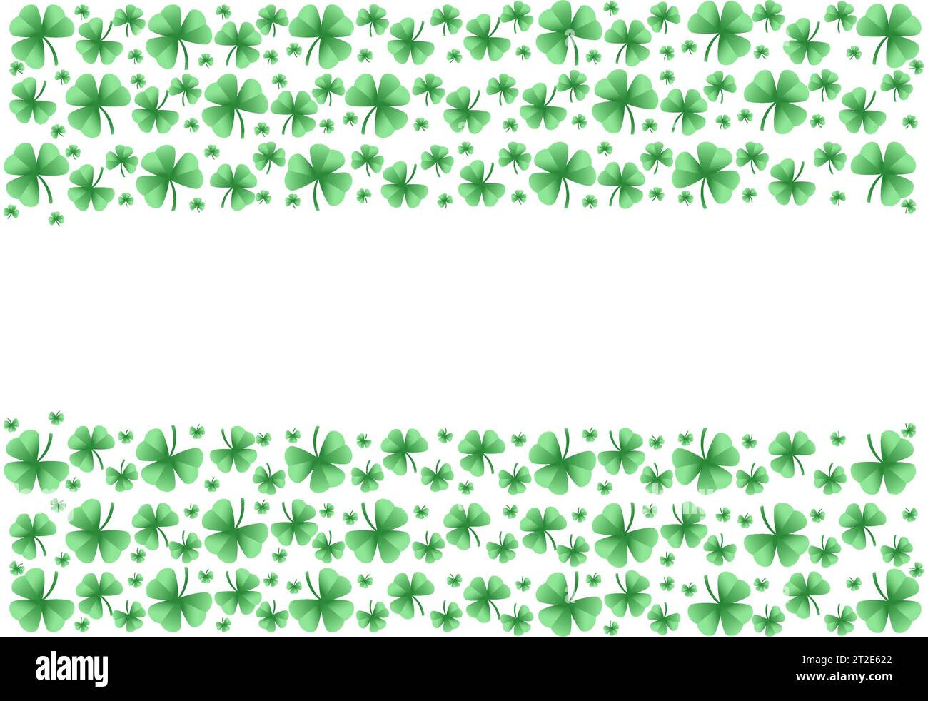 Frame with clover leaves. Shamrock. Decorative element for St. Patrick's Day design. Vector ...