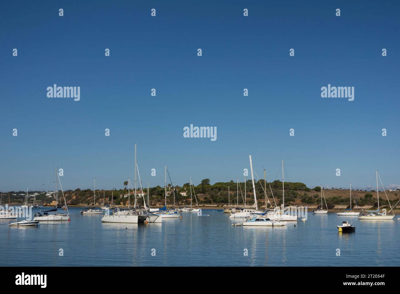 Scenery of Odiaxere River estuary, Alvor, Algarve, Portugal, Europe ...