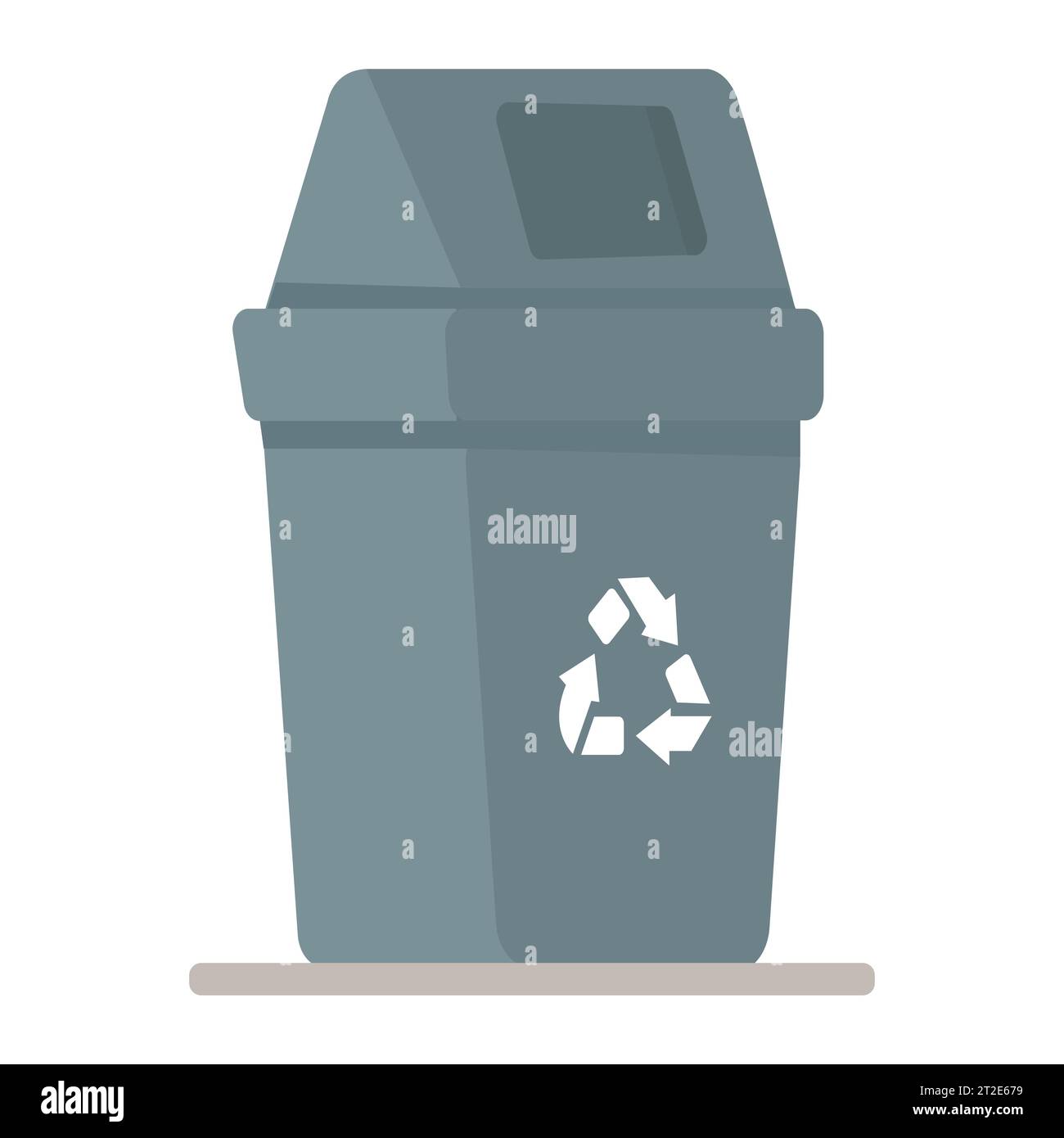 Garbage can vector icon, flat design of trash bin for recycable waste ...