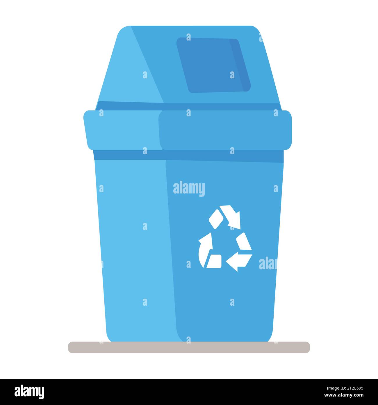 Garbage can vector icon, flat design of trash bin for recycable waste ...