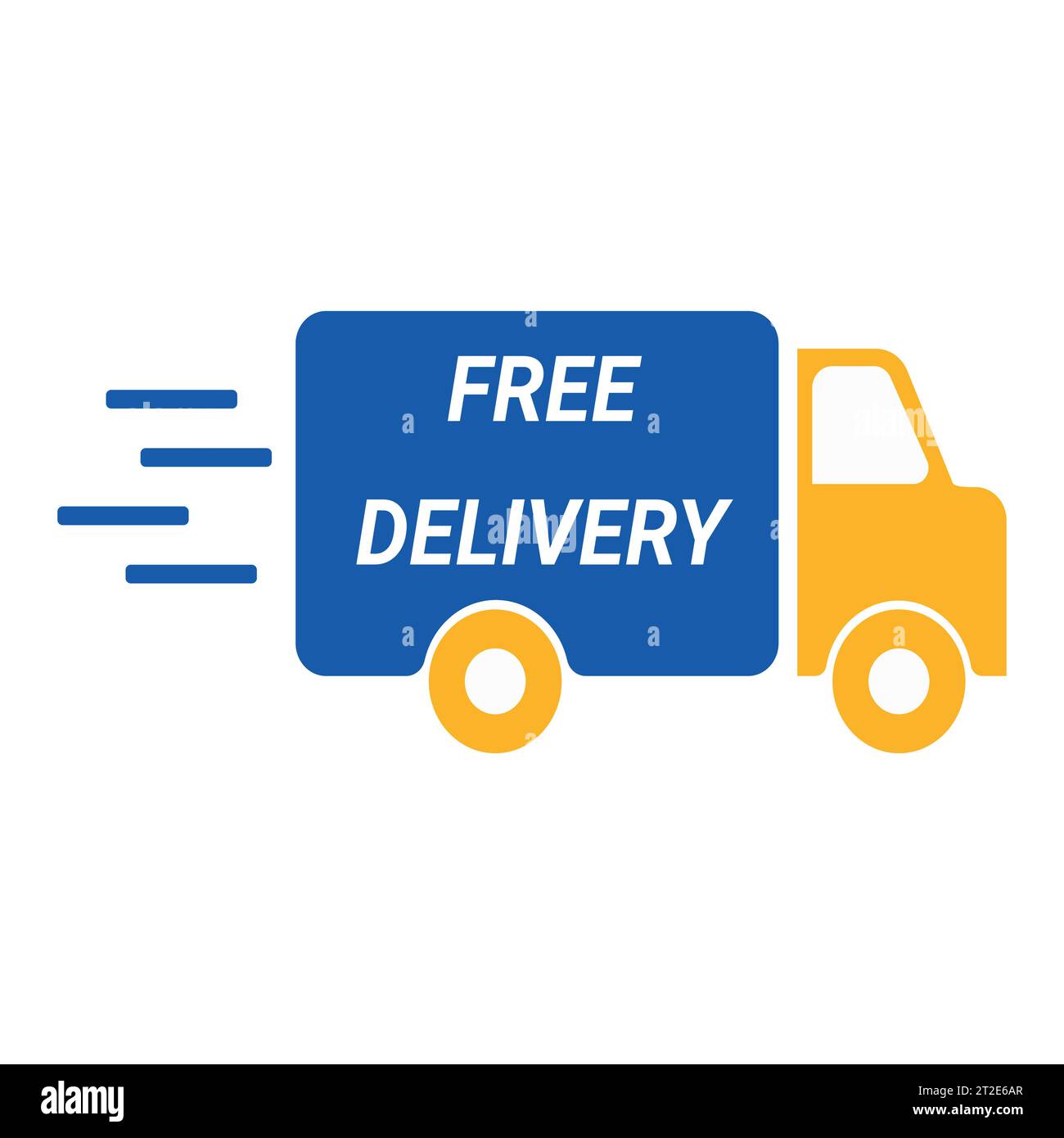 Fast shipping delivery truck flat vector icon for apps and websites ...